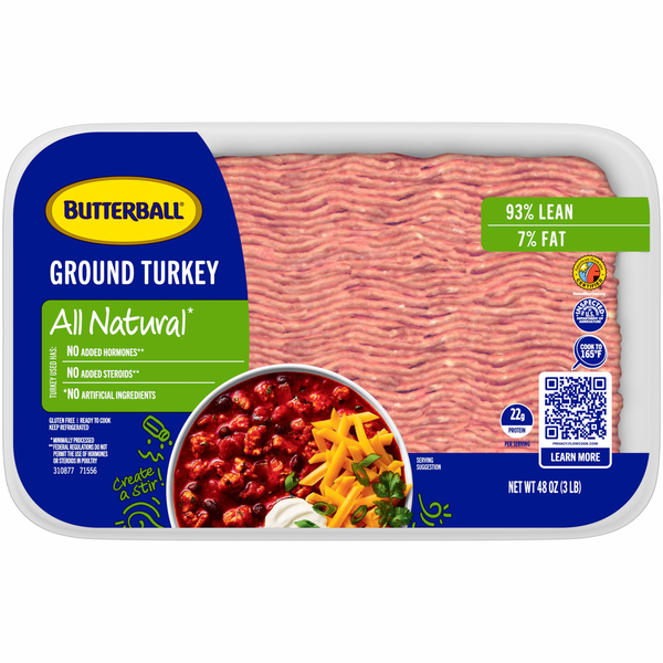 Butterball All Natural 93% Lean Ground Turkey Same-Day Delivery or ...