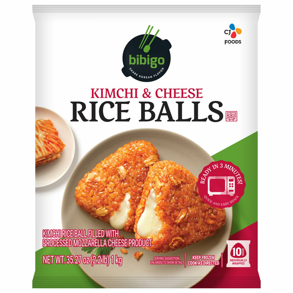 Bibigo Frozen Kimchi and Cheese Filled Rice Balls Same-Day Delivery ...