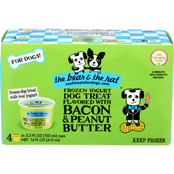 The Bear & The Rat Frozen Yogurt Dog Treat, Bacon & Peanut Butter Same ...