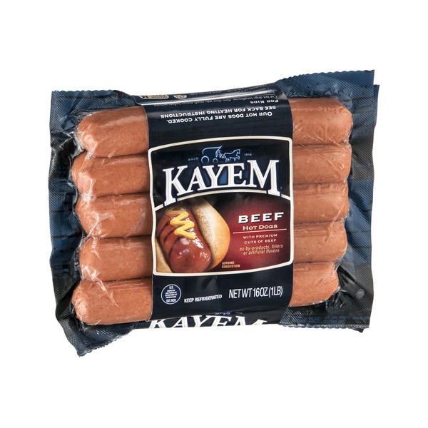 Kayem Hot Dogs Beef (16 oz) - Instacart