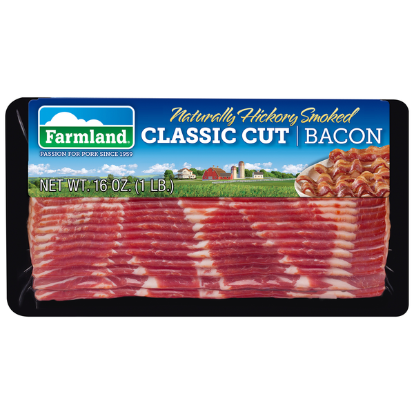 Farmland Bacon, Classic Cut, Naturally Hickory Smoked Same-Day Delivery ...