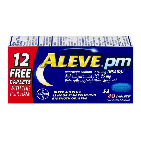 Aleve PM Pain Reliever/ Nighttime Sleep Aid - 52 CT (52 ct) - Instacart