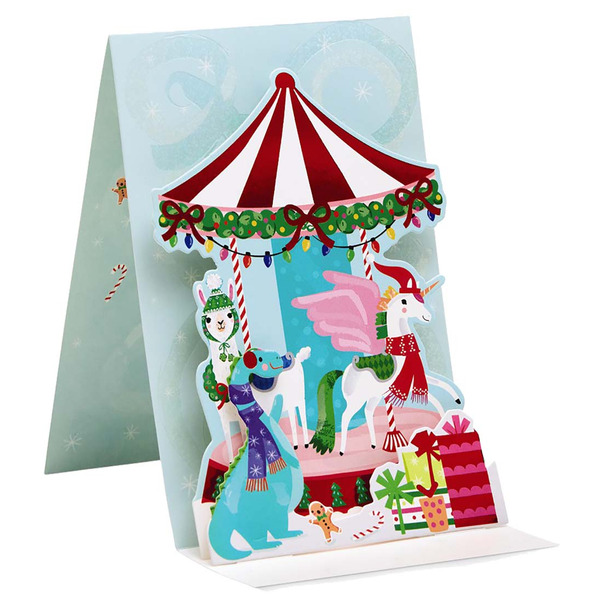 ALDI Merry Moments Merry Go Round Pop Up Christmas Cards Same-Day ...