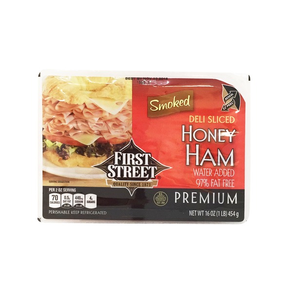 First Street Smoked Deli Sliced Honey Ham (16 oz) - Instacart