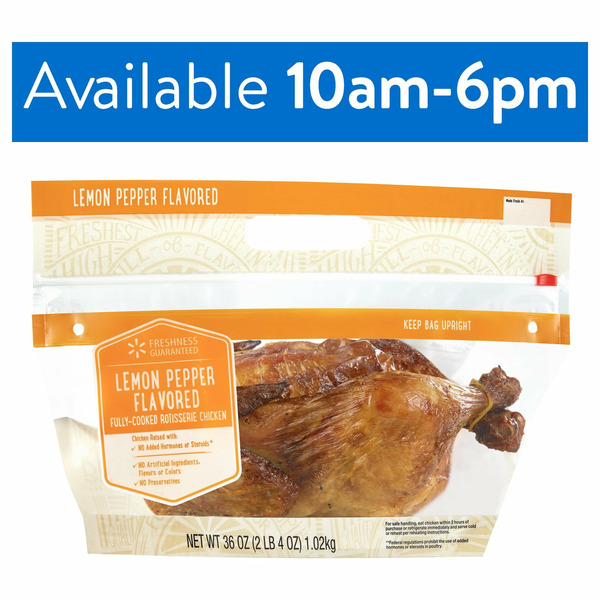 Walmart Freshness Guaranteed Lemon Pepper Fully-cooked Rotisserie ...