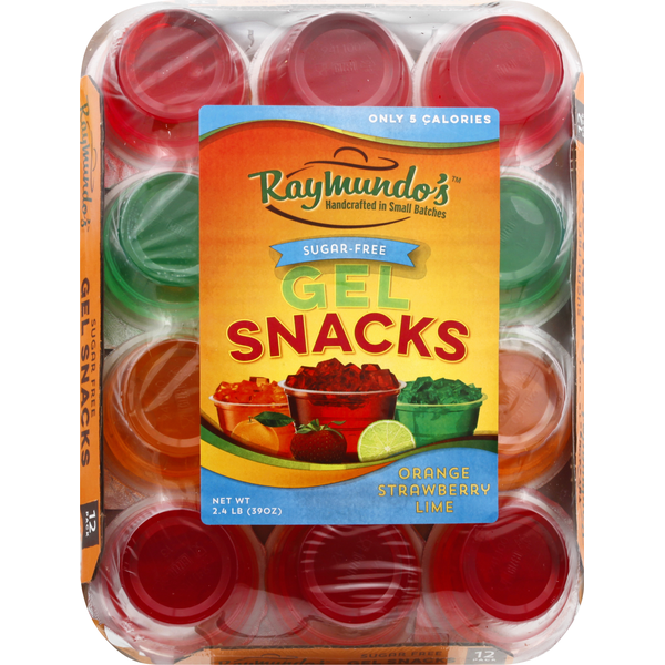 Raymundo's Gel Snacks, Orange, Strawberry, Lime, 12 Pack (12 each ...