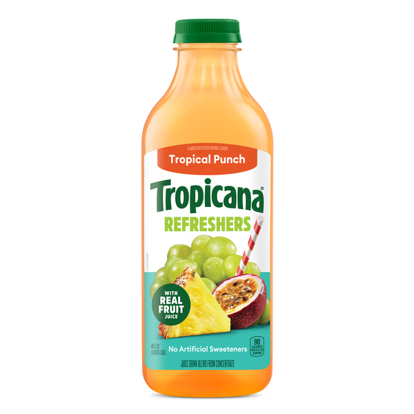 Food Lion Tropicana Refreshers Tropical Punch Juice Drink, with Real ...