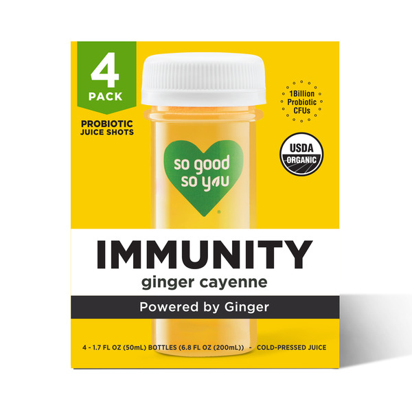So Good So You Immunity, Ginger Cayenne, Probiotic Juice Shots Same-Day ...