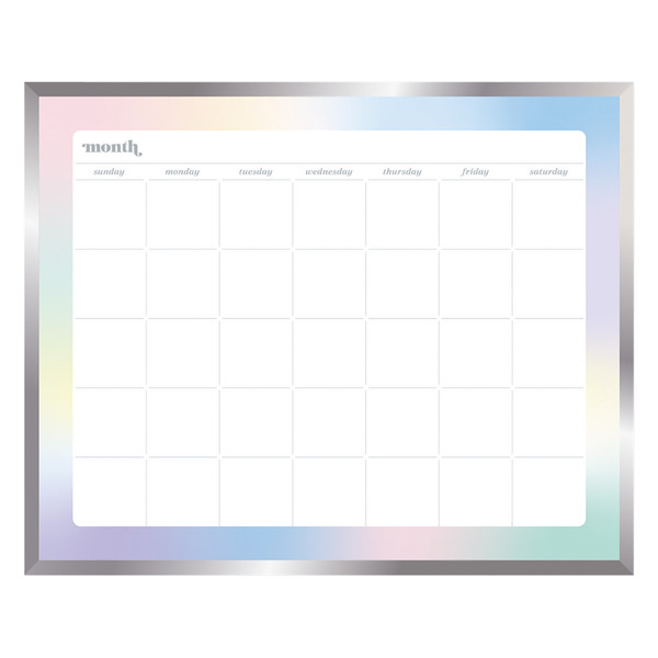 Pembrook Rainbow Monthly Calendar Board - Silver Same-Day Delivery or ...