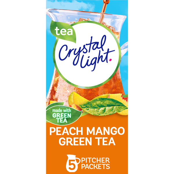 Crystal Light Peach Mango Green Tea Naturally Flavored Powdered Drink ...