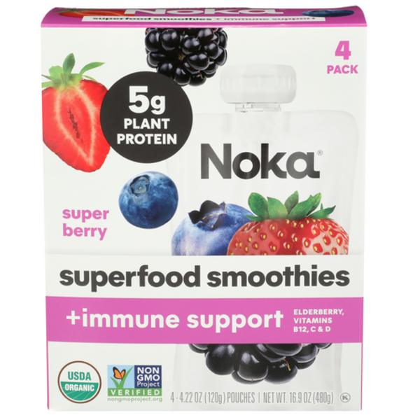 Sprouts Farmers Market NOKA Organic Superfood Immunity Smoothies, Super ...