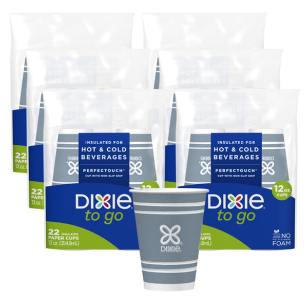 ShopRite Dixie Paper Coffee Cups (no lids), 12 oz Disposable Hot Cups ...