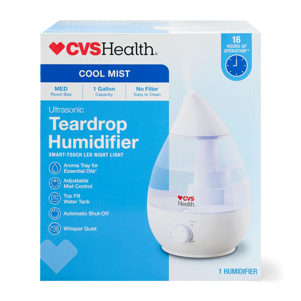 CVS CVS Health Ultrasonic Cool Mist Teardrop Humidifier Same Day Delivery Instacart