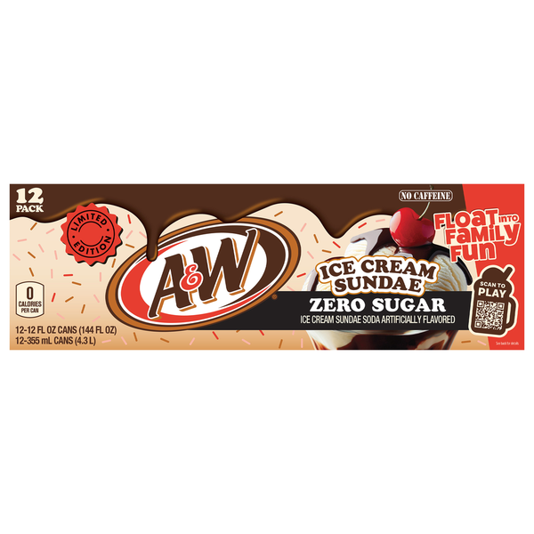 A&W Zero Sugar Ice Cream Sundae Soda Same-Day Delivery or Pickup | Publix