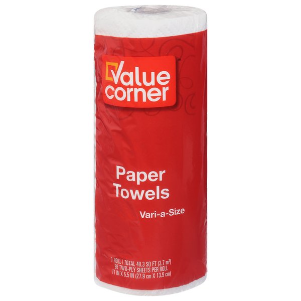 Albertsons Value Corner Paper Towels, Vari-A-Size, Two-Ply Same-Day ...