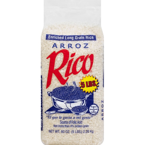 Rico's Rice, Enriched, Long Grain (80 oz) - Instacart