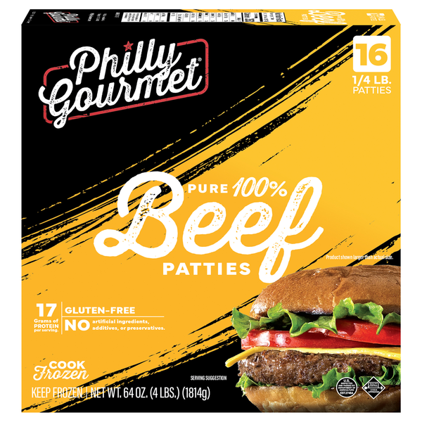Philly Gourmet Patties, 100% Pure Beef Same-Day Delivery or Pickup ...