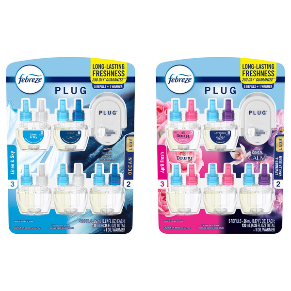 Febreze Plug Starter Kit Refills With Oil Warmer Same-Day Delivery | Costco