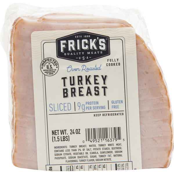 Fricks Turkey Breast, Oven Roasted, Sliced (24 oz) - Instacart