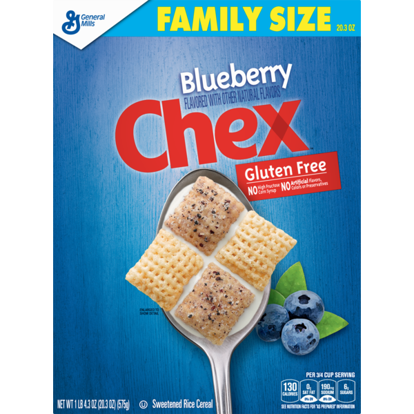 Chex Blueberry Cereal, Gluten Free (20.3 oz) - Instacart