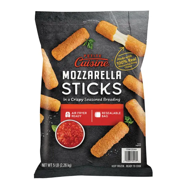 Petite Cuisine Mozzarella Sticks In A Crispy Seasoned Breading, 5 lbs ...