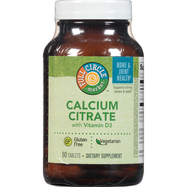 Full Circle Calcium Citrate With Vitamin D3 Supports Strong Bones ...