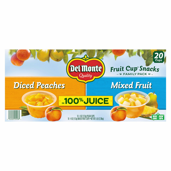 Del Monte Fruit Cup Snacks, 4 oz, 20-count Same-Day Delivery | Costco
