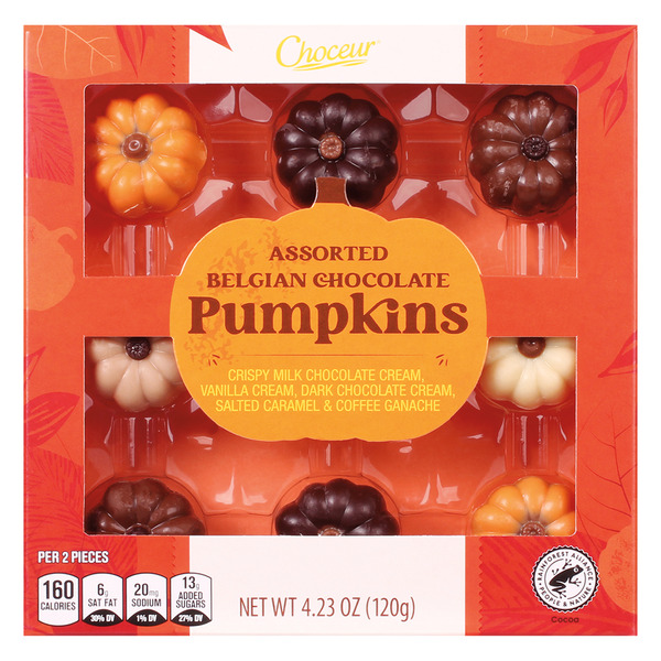 Choceur Assorted Belgian Chocolate Pumpkins Same-Day Delivery or Pickup ...