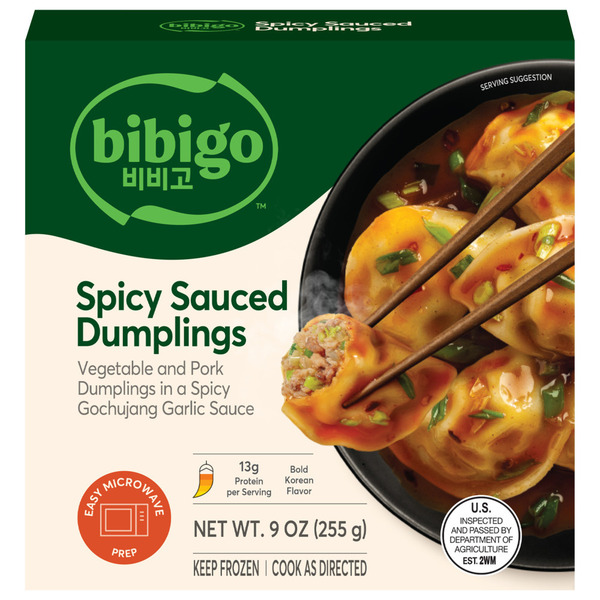 Bibigo Frozen Vegetable & Pork Spicy Sauced Dumplings Same-Day Delivery ...