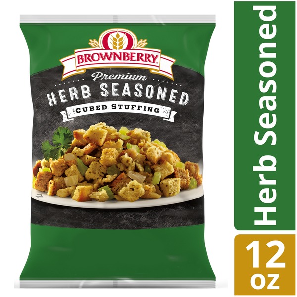 Brownberry/Arnold/Oroweat Herb Seasoned Cubed Stuffing (12 oz) - Instacart
