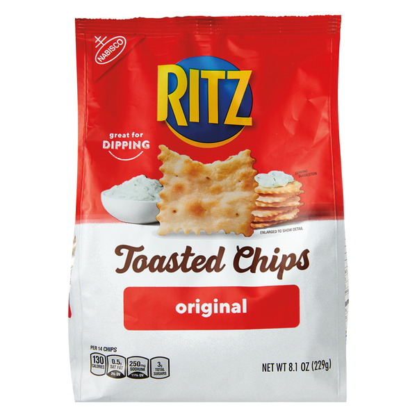 Ritz Toasted Chips Original Crackers, Party Snacks 8 oz Same-Day ...