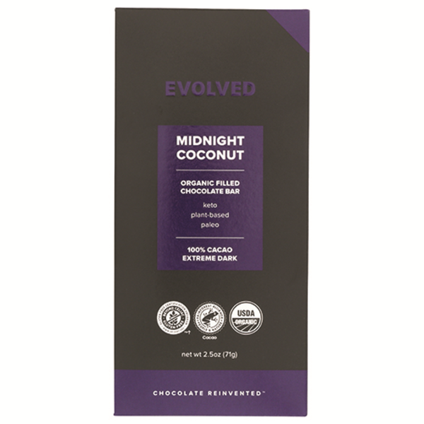 Evolved Chocolate Midnight Coconut Bar - 100% Cacao Same-Day Delivery ...