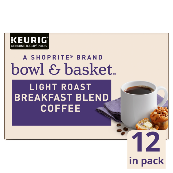 ShopRite Bowl & Basket Light Roast Breakfast Blend Coffee K-Cup Pods, 0 ...