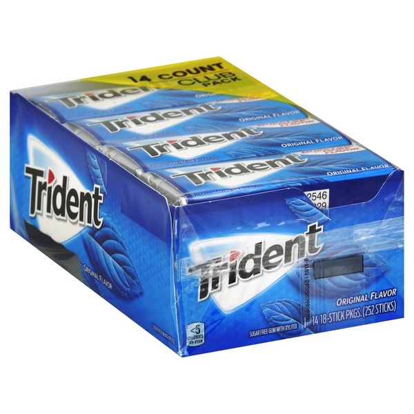 Trident Original Flavor Sugar Free Gum Club Pack Change (18 ct) - Instacart