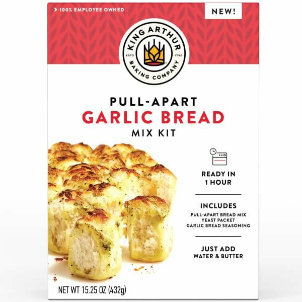 King Arthur Baking Company Savory pull-apart garlic bread freshly baked ...