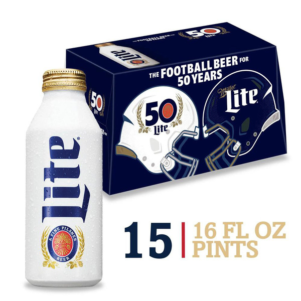 Miller Lite American Pilsner Light Lager Beer, 4.2% ABV, 15-pack, 16-oz ...