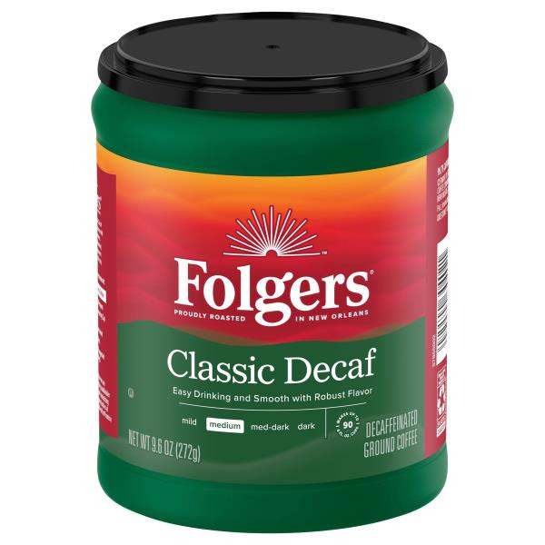 Folgers Coffee, Ground, Medium, Classic Decaf, Decaffeinated Same-Day ...