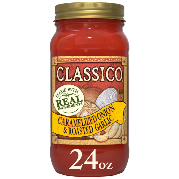 Classico Caramelized Onion & Roasted Garlic Tomato Spaghetti Pasta ...