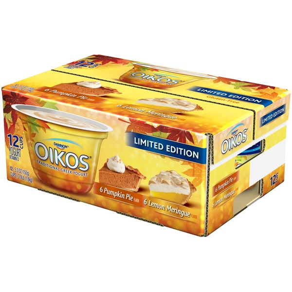 Oikos Pumpkin Pie/Lemon Meringue Whole Milk Yogurt (5.3 oz) - Instacart
