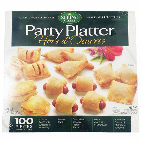 Spring Valley - Party Platter Hors d'Oeuvres - 100 Ct Delivery or ...