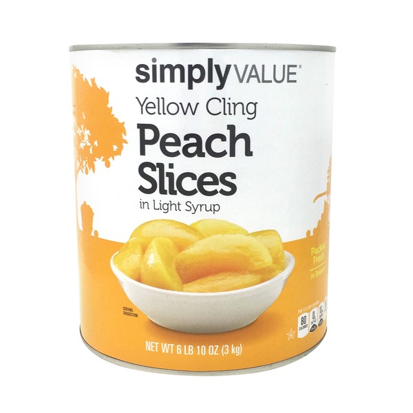 Simply Value Yellow Cling Peach Slices In Light Syrup (6 lb 10 oz ...