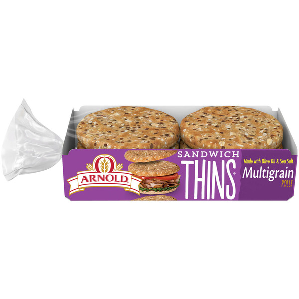 Wegmans Arnold Sandwich Thins, 6 count, Multigrain Rolls Same-Day ...