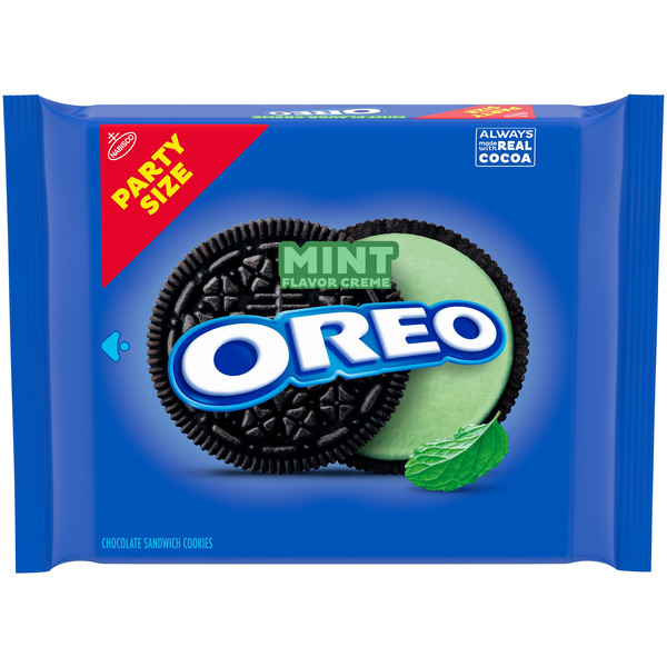 Oreo Mint Creme Chocolate Sandwich Cookies, Party Size Same-Day ...