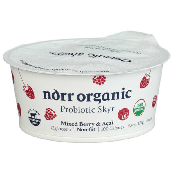 Norr Organic Probiotic Skyr Non Fat Yogurt, Mixed Berry & Açai Same-Day ...