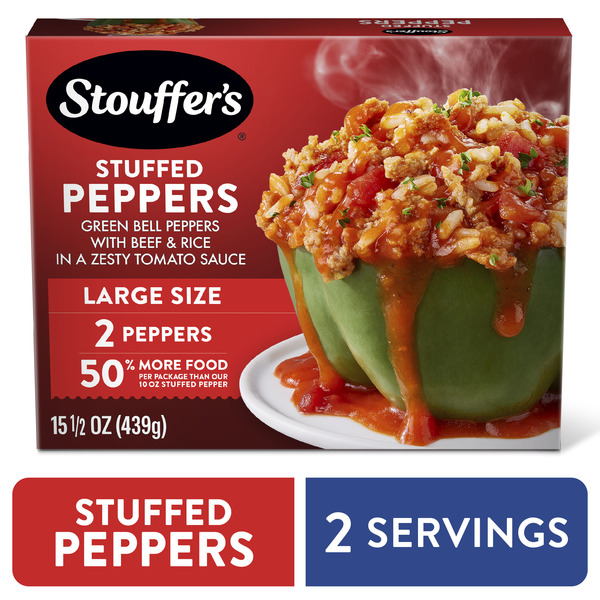 Stouffer's Stuffed Peppers Large Size Frozen Stuffed Peppers Easy ...
