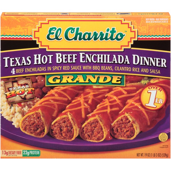 El Charrito Texas Hot Beef Grande Enchilada Dinner (19 oz) - Instacart