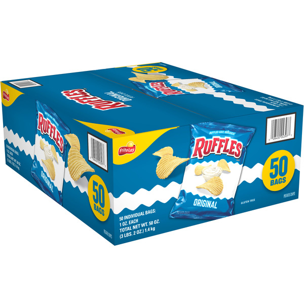 Ruffles Potato Chips, Gluten Free, Original, 50 Bags Same-Day Delivery ...