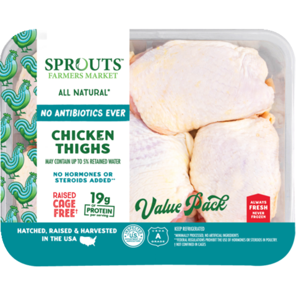 Sprouts Farmers Market Sprouts No Antibiotics Ever Chicken Thighs Value ...
