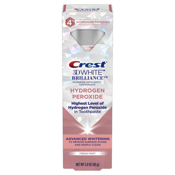 Crest 3D White Brilliance Hydrogen Peroxide Toothpaste with Fluoride ...