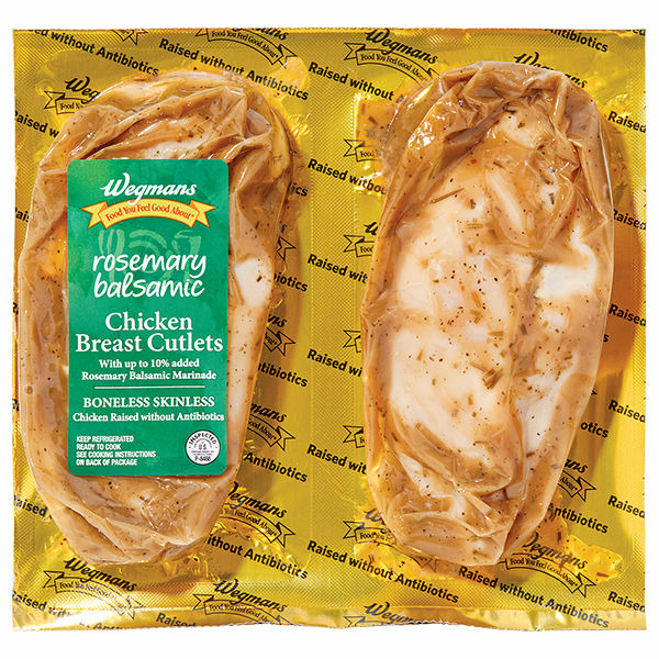 Wegmans Wegmans Rosemary Balsamic Marinated Chicken Breast Cutlets Same ...